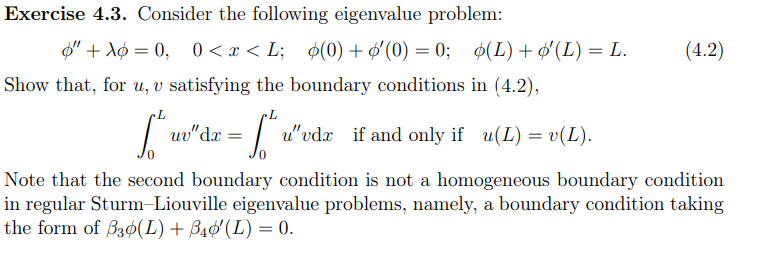 Solved Exercise 4.3. Consider the following eigenvalue | Chegg.com