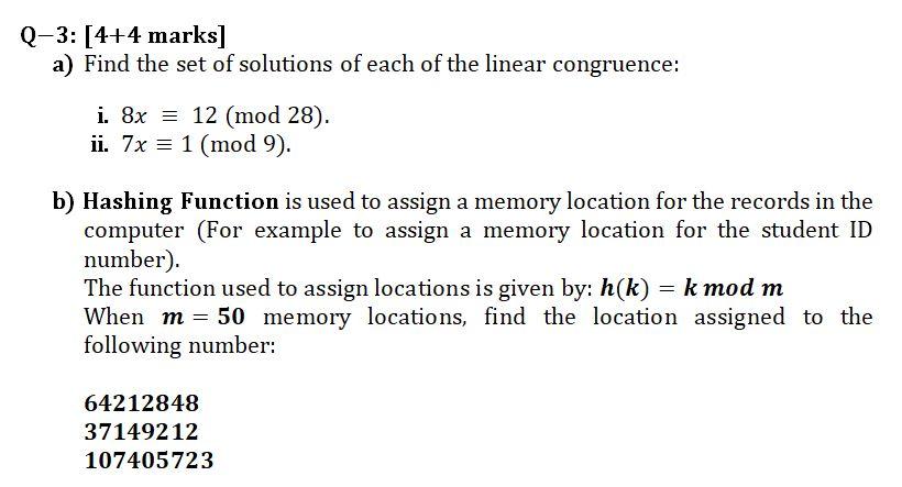 Solved Q−3:[4+4 marks ] a) Find the set of solutions of each | Chegg.com