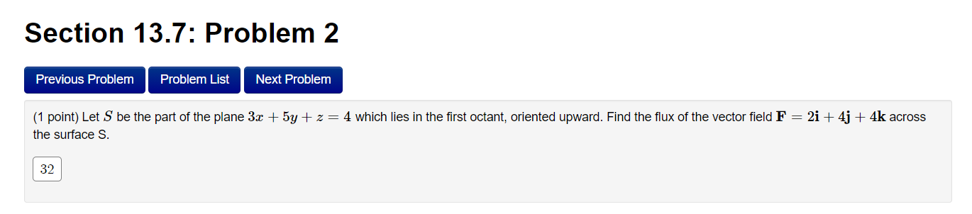 Solved Section 13.7: Problem 2 Previous Problem Problem List | Chegg.com