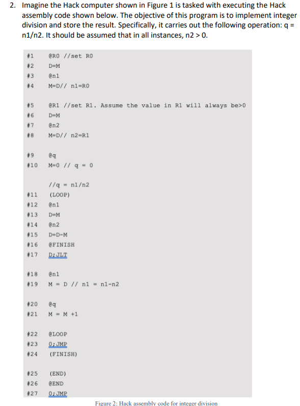 Solved 1. Consider the following Hack computer block diagram | Chegg.com