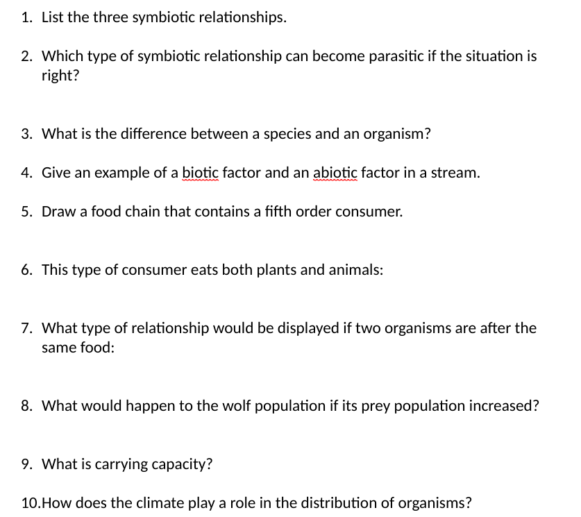 Solved List the three symbiotic relationships.Which type of | Chegg.com