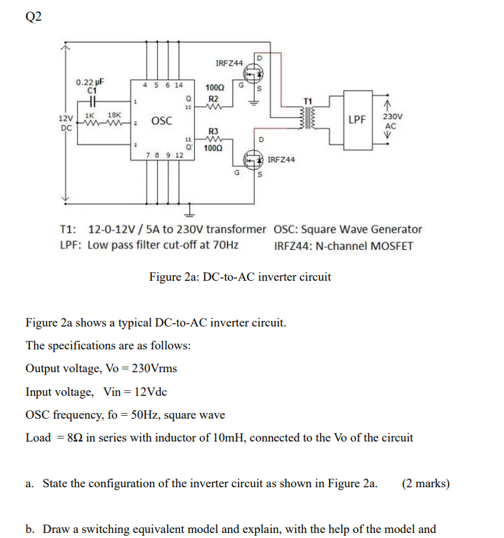 Solved T1: 12−0−12 V/5 A to 230 V transformer OSC: Square | Chegg.com