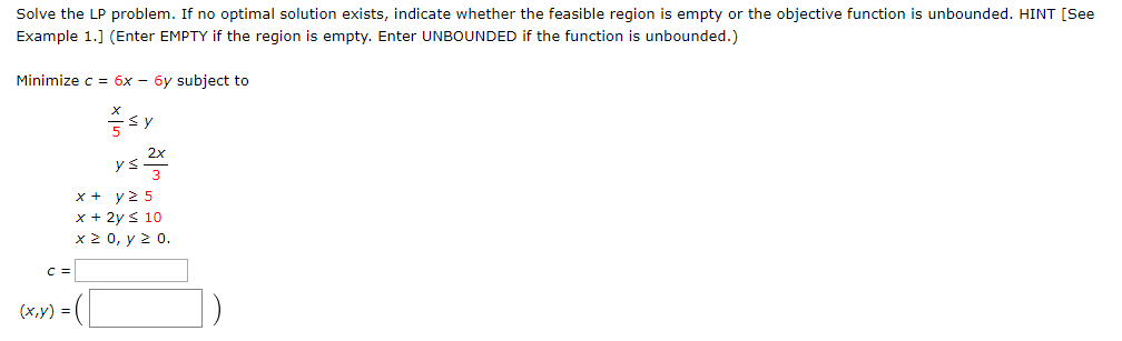 Solved Solve the LP problem. If no optimal solution exists, | Chegg.com