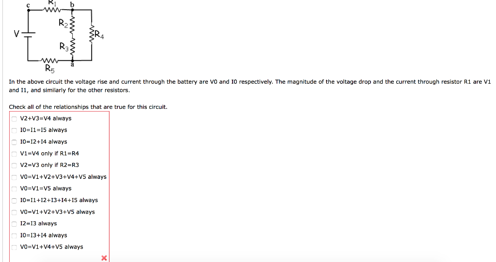 Solved Ra 2 4 Ra R5 In the above circuit the voltage rise | Chegg.com