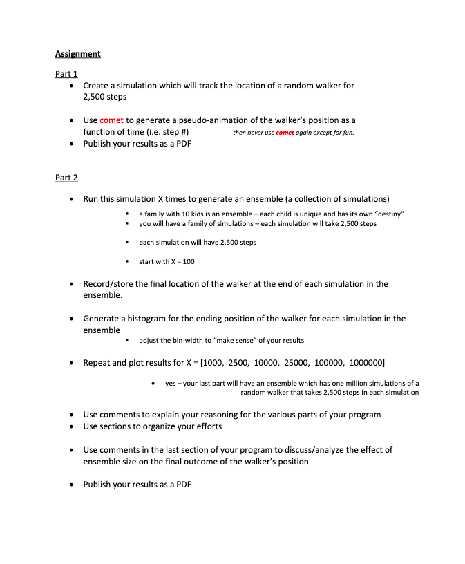 MATLAB - Random Walk - Part 2 Base Code we were | Chegg.com
