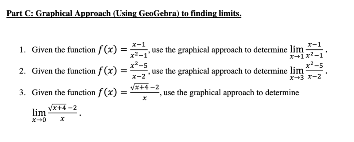 Solved Part C: Graphical Approach (Using GeoGebra) to | Chegg.com