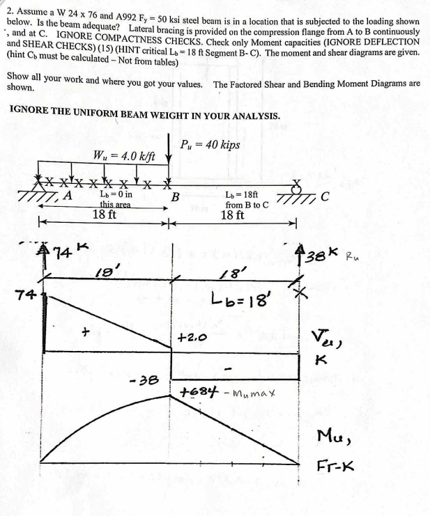 Solved 2. ﻿Assume a W \( 24 \times 76 \) ﻿and | Chegg.com