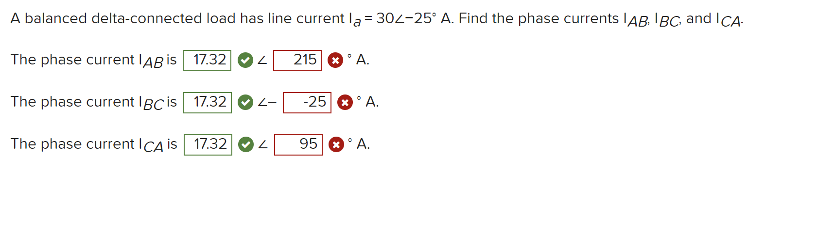 Solved A balanced delta-connected load has line current | Chegg.com