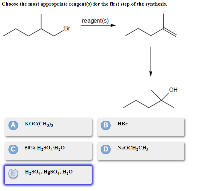 Solved Choose the most appropriate reagent(s) for the first | Chegg.com
