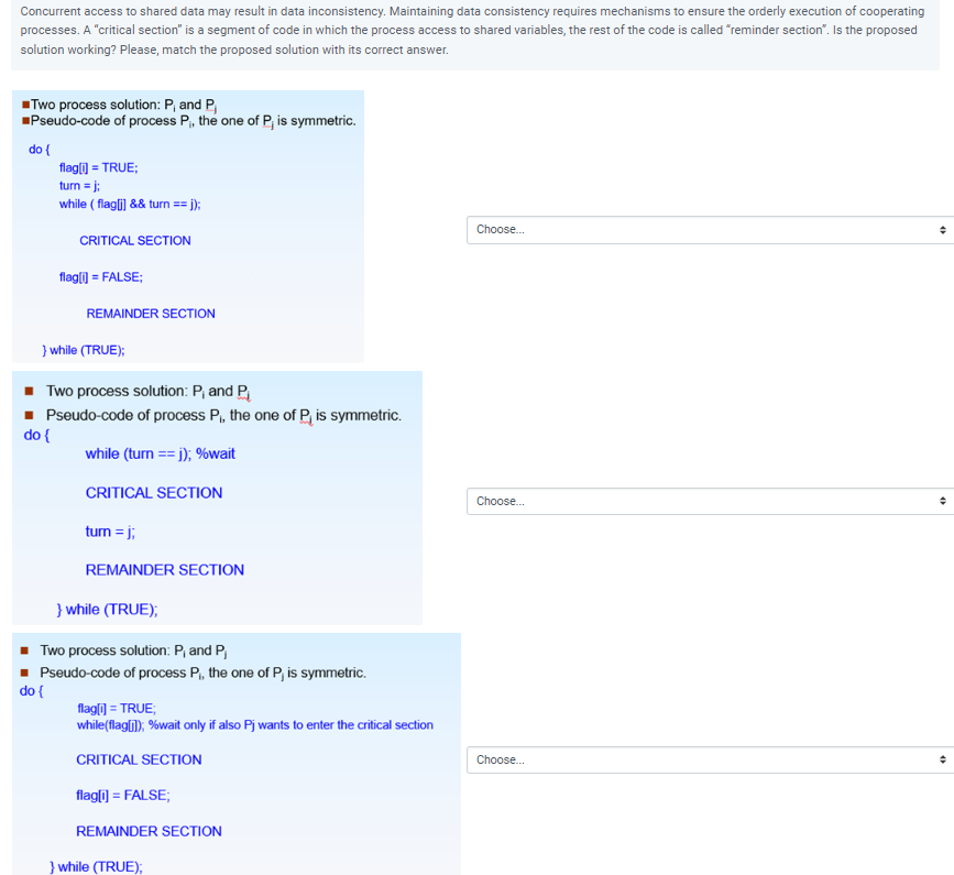 Solved Concurrent access to shared data may result in data | Chegg.com