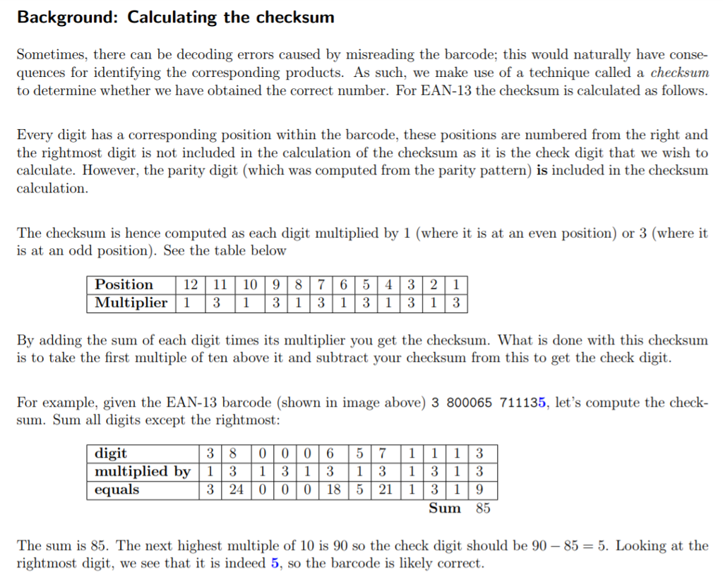 Solved Background Calculating The Checksum Sometimes There Chegg