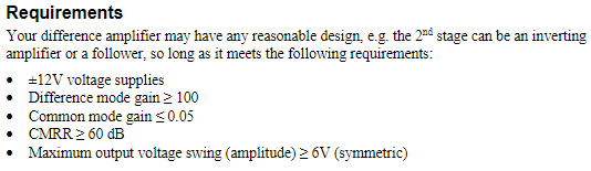 Solved Design a two stage differential amplifier. The first | Chegg.com