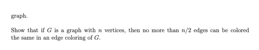 Solved Edge Coloring: An edge coloring of a graph is an | Chegg.com
