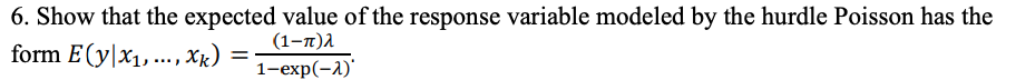6. Show that the expected value of the response | Chegg.com
