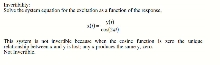 Solved Invertibility: Solve the system equation for the | Chegg.com