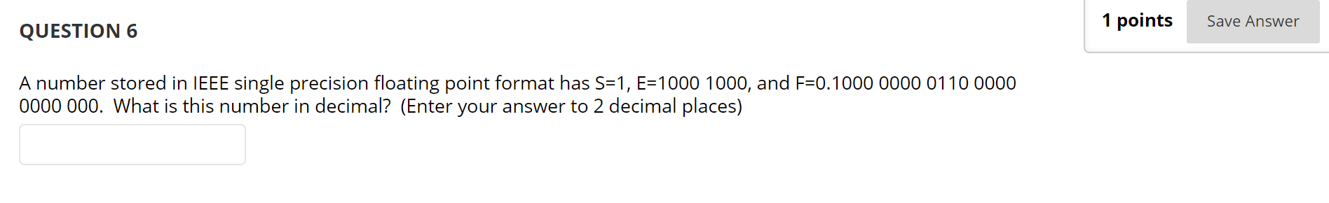 Solved A number stored in IEEE single precision floating | Chegg.com