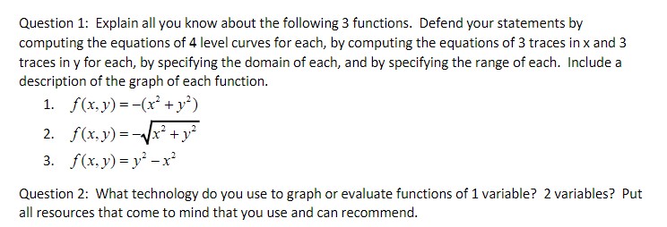 Solved Question 1: Explain all you know about the following | Chegg.com