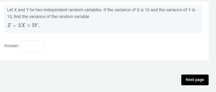 Solved Let X and Y be two independent random variables. If | Chegg.com