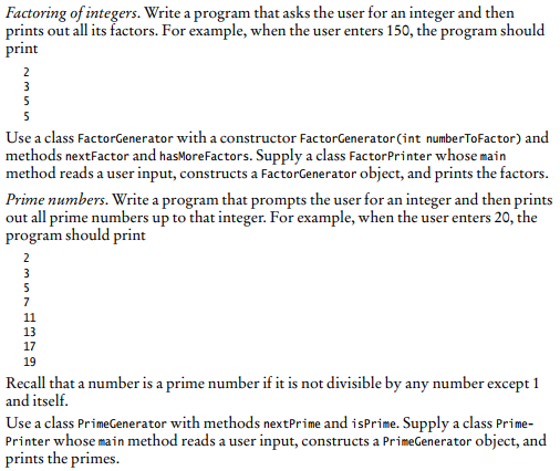 Solved Factoring of integers. Write a program that asks the | Chegg.com