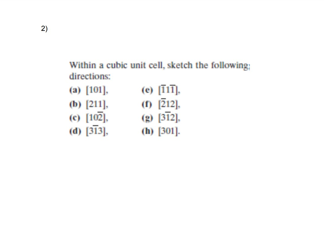 Solved Within a cubic unit cell, sketch the followingi | Chegg.com
