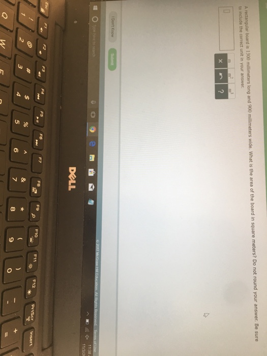 Solved board is 1300 millimeters long and 900 millimeters | Chegg.com