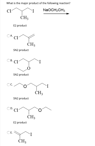 Solved What is the major product of the following reaction? | Chegg.com