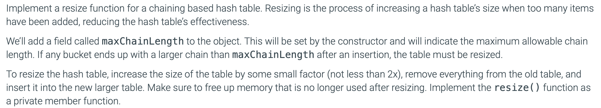Solved Object Oriented Programming C++ Implement a resize | Chegg.com