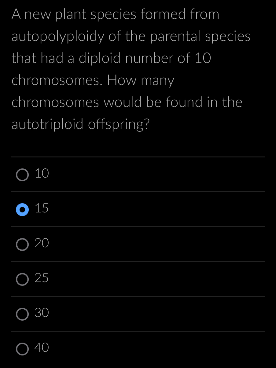 A new plant species formed from autopolyploidy of the | Chegg.com