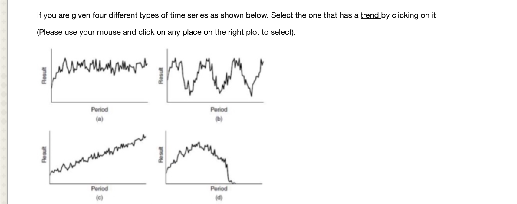 Solved If you are given four different types of time series | Chegg.com
