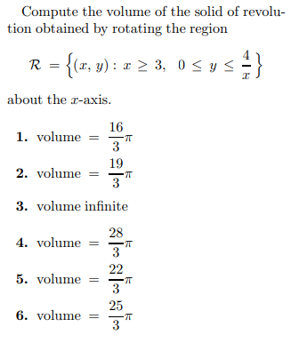 Solved Compute the volume of the solid of revolu-tion | Chegg.com