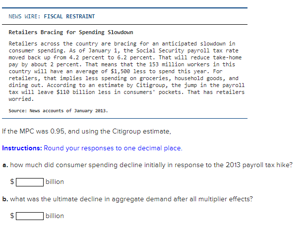 Solved NEWS WIRE: FISCAL RESTRAINT Retailers Bracing for | Chegg.com