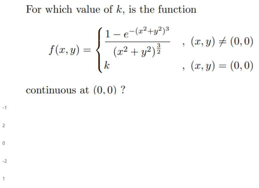 For which value of k, is the function | Chegg.com