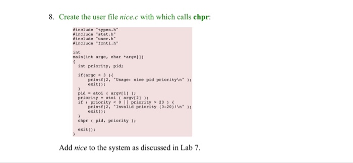 Solved 2. XV6 Process Priority Adding Process Priority In | Chegg.com