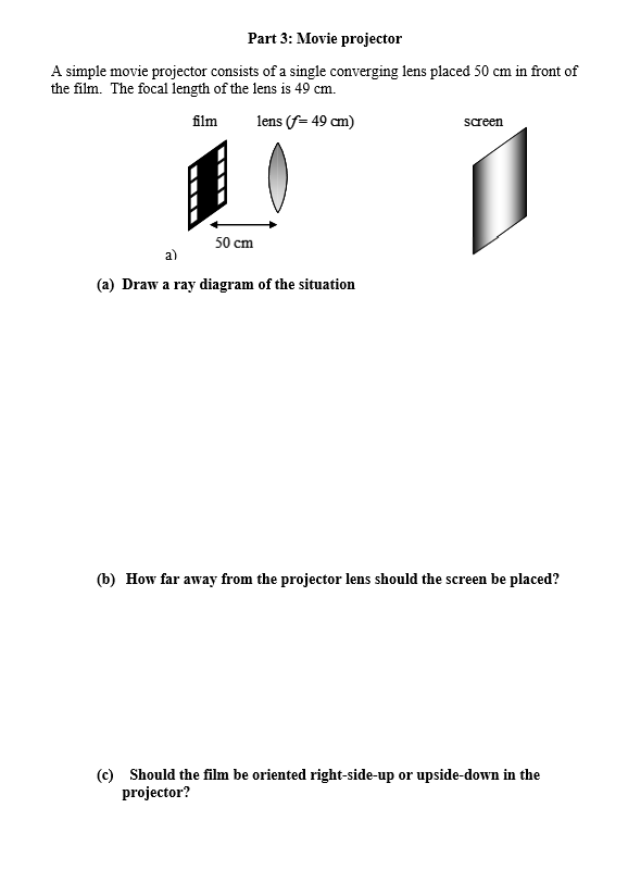 Solved Draw a ray parallel to the axis, the refracted ray | Chegg.com