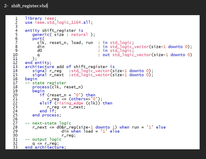Finite State Machine Write A Vhdl For The Top Level