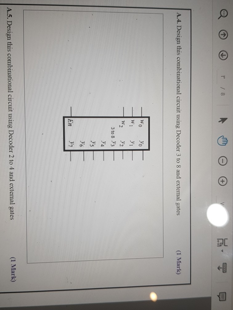Solved A.4. Design this combinational circuit using Decoder | Chegg.com