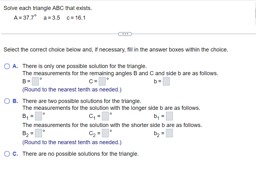Solved Solve each triangle ABC that | Chegg.com