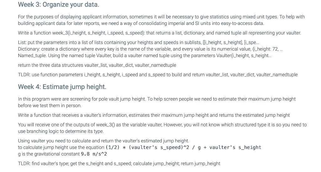 Solved Week 1: Get basic information. The first step in | Chegg.com