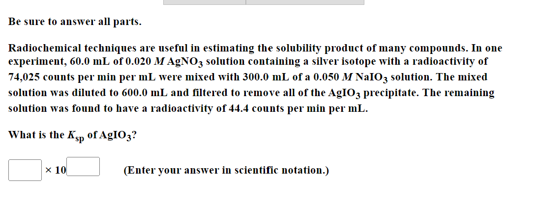 Solved Be sure to answer all parts. Solid NaBr is slowly | Chegg.com