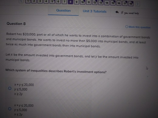 Solved Question Unit 3 Tutorials Question 8 Mark this | Chegg.com Solved Question Unit 3 Tutorials Question 8 Mark this | Chegg.com
