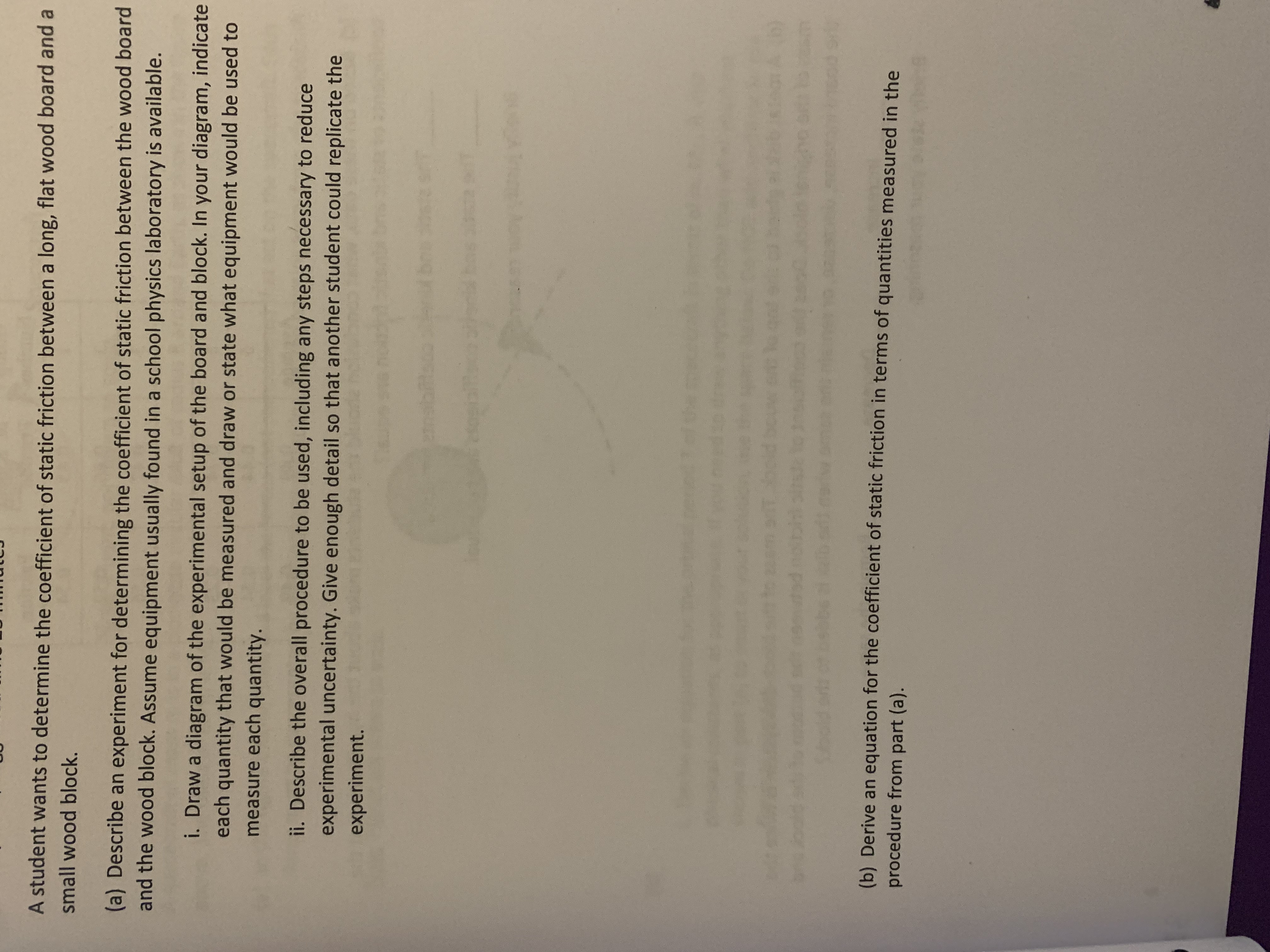 Solved A student wants to determine the coefficient of | Chegg.com