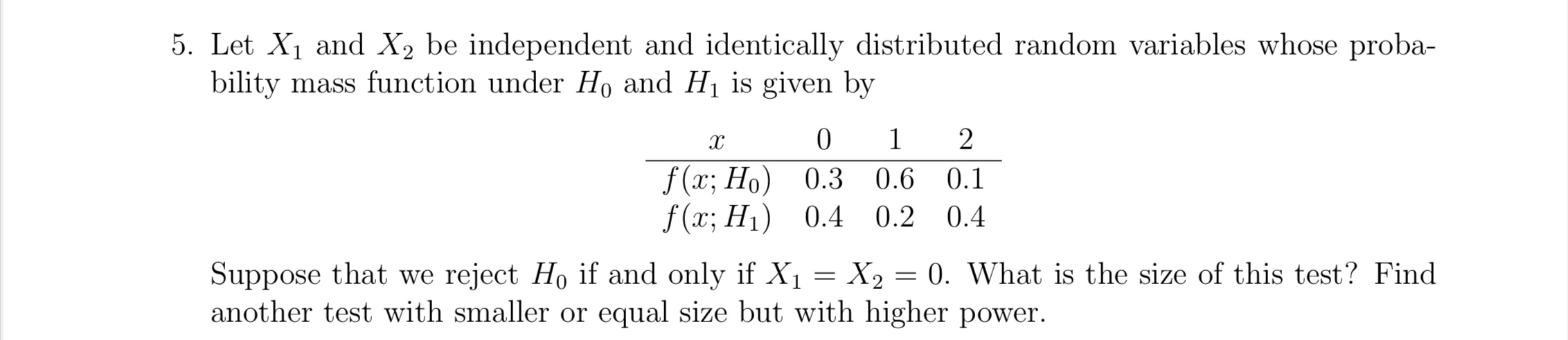 Solved Let X1 And X2 Be Independent And Identically 