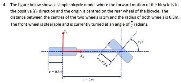 4. The figure below shows a simple bicycle model | Chegg.com
