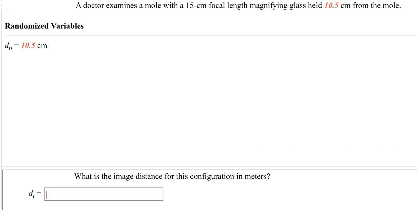 Solved What is the magnification, m? How big is the image of | Chegg.com