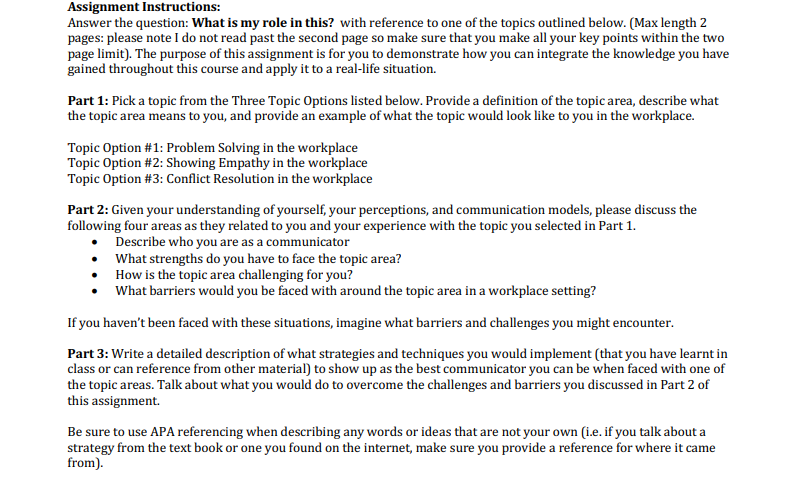 Solved Assignment Instructions: Answer the question: What is | Chegg.com