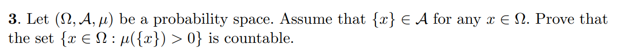 Solved 3. Let (Ω,A,μ) be a probability space. Assume that | Chegg.com