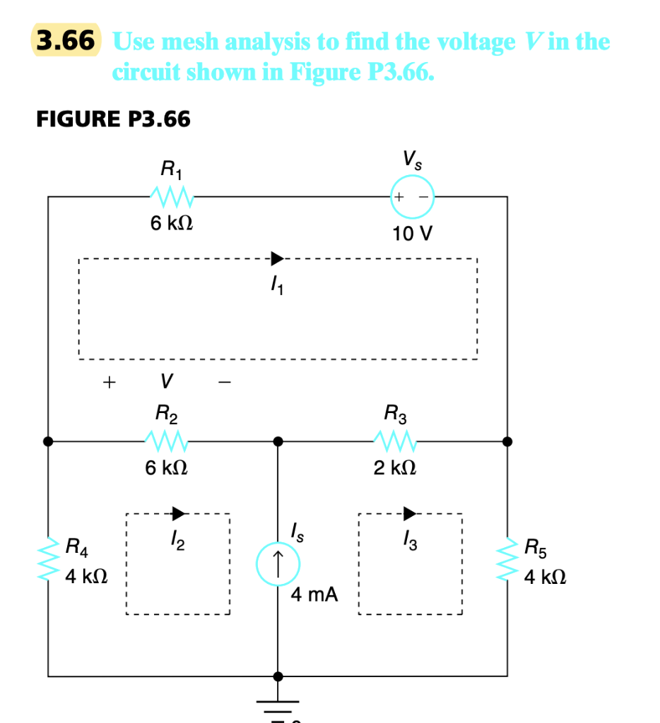 Solved Find mesh currents I1, I2, and I3, and node voltages | Chegg.com