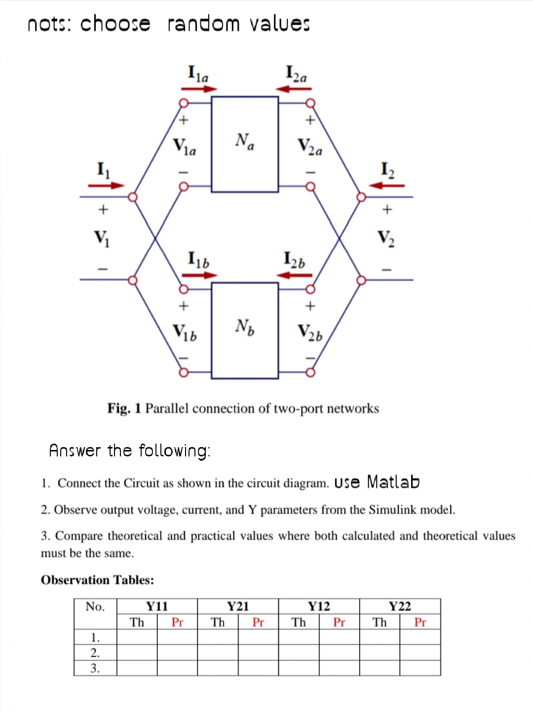 Solved nots: choose random valuesFig. 1 ﻿Parallel connection | Chegg.com