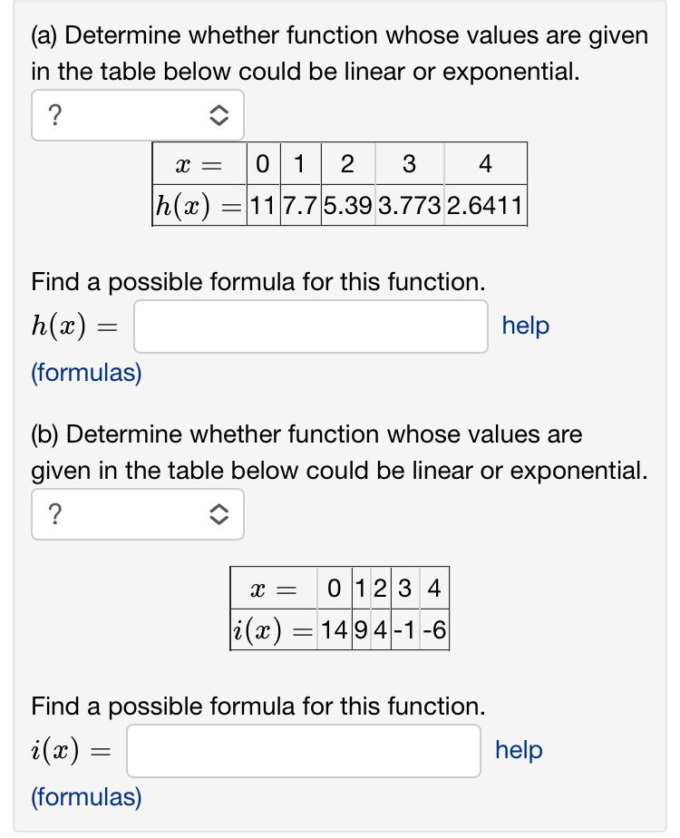 Solved (a) Determine whether function whose values are given | Chegg.com