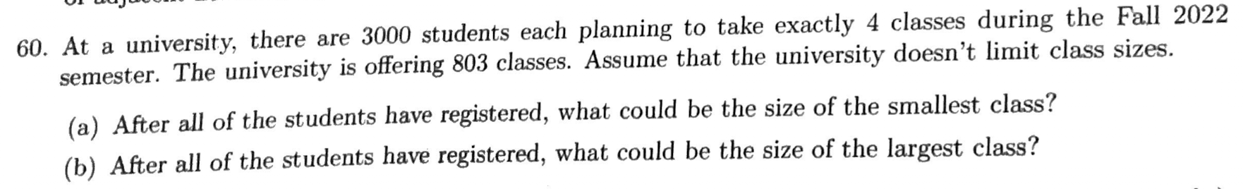 Solved 60. At a university, there are 3000 students each | Chegg.com